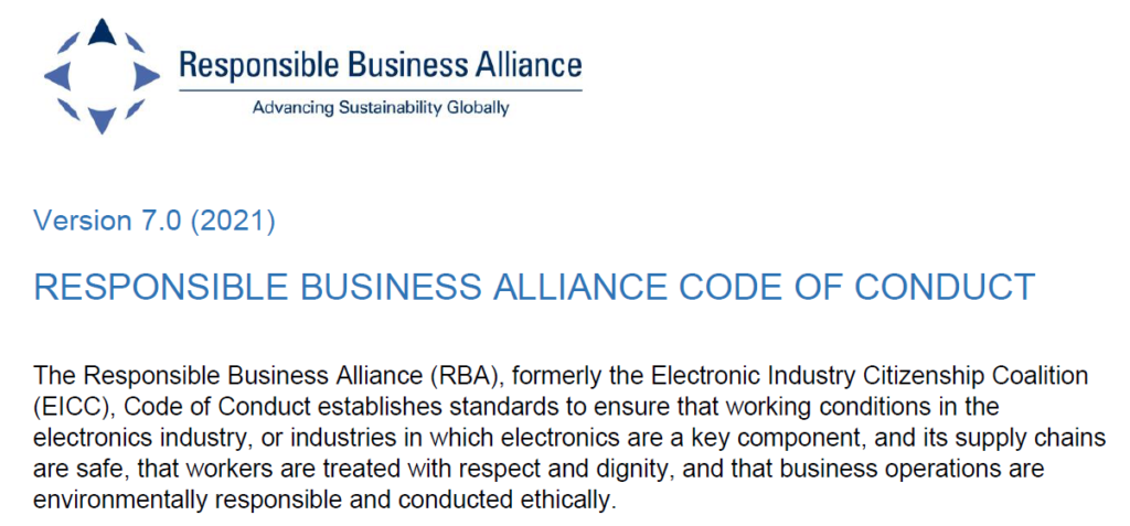 RBA7.0條文中文版下載，最新責任商業聯盟行為準則！ | 捷思企管顧問