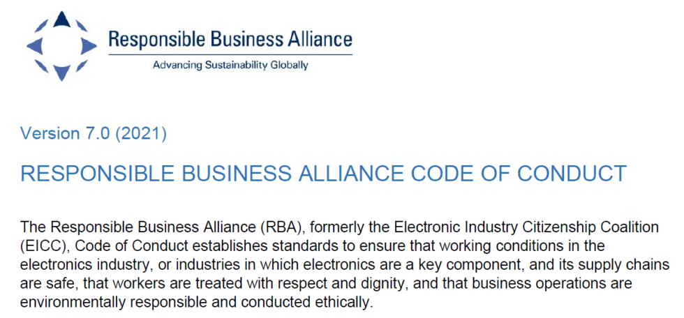 RBA7.0條文中文版下載，最新責任商業聯盟行為準則！ | 捷思企管顧問